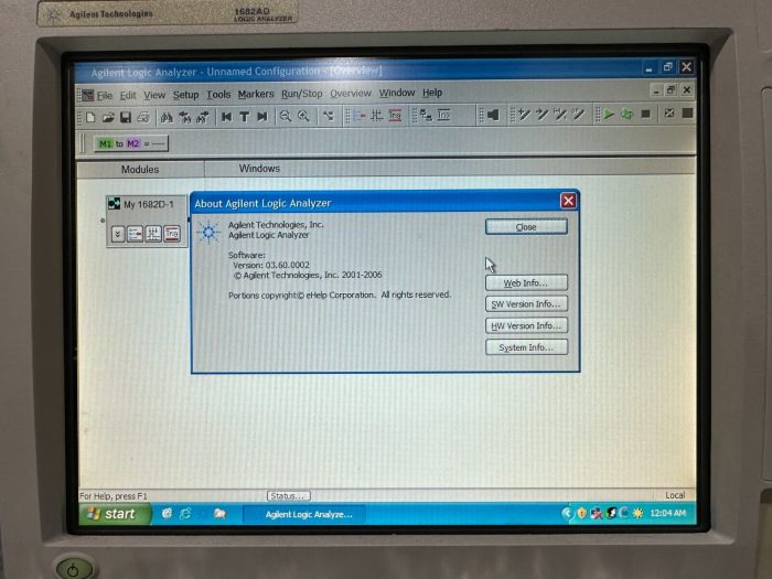 Agilent 1682AD Logic Analyzer, 68Ch LA 2M Option, 4 Pods – Novus Ferro ...