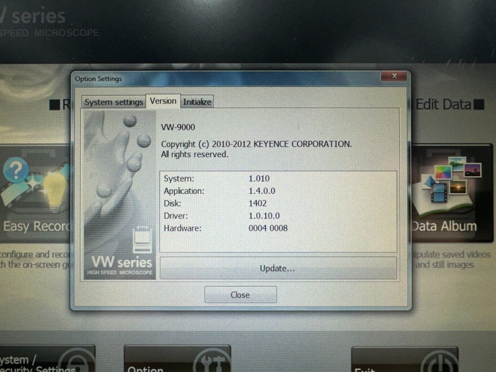 Keyence VW-9000C High-speed Microscope (CPU only) – Novus Ferro Pte Ltd