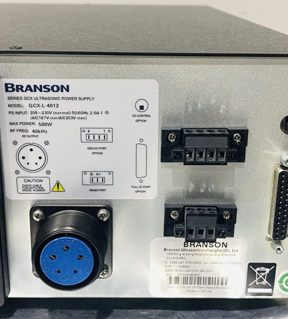 Branson GCX-L-4012 Ultrasonic Generator – Novus Ferro Pte Ltd