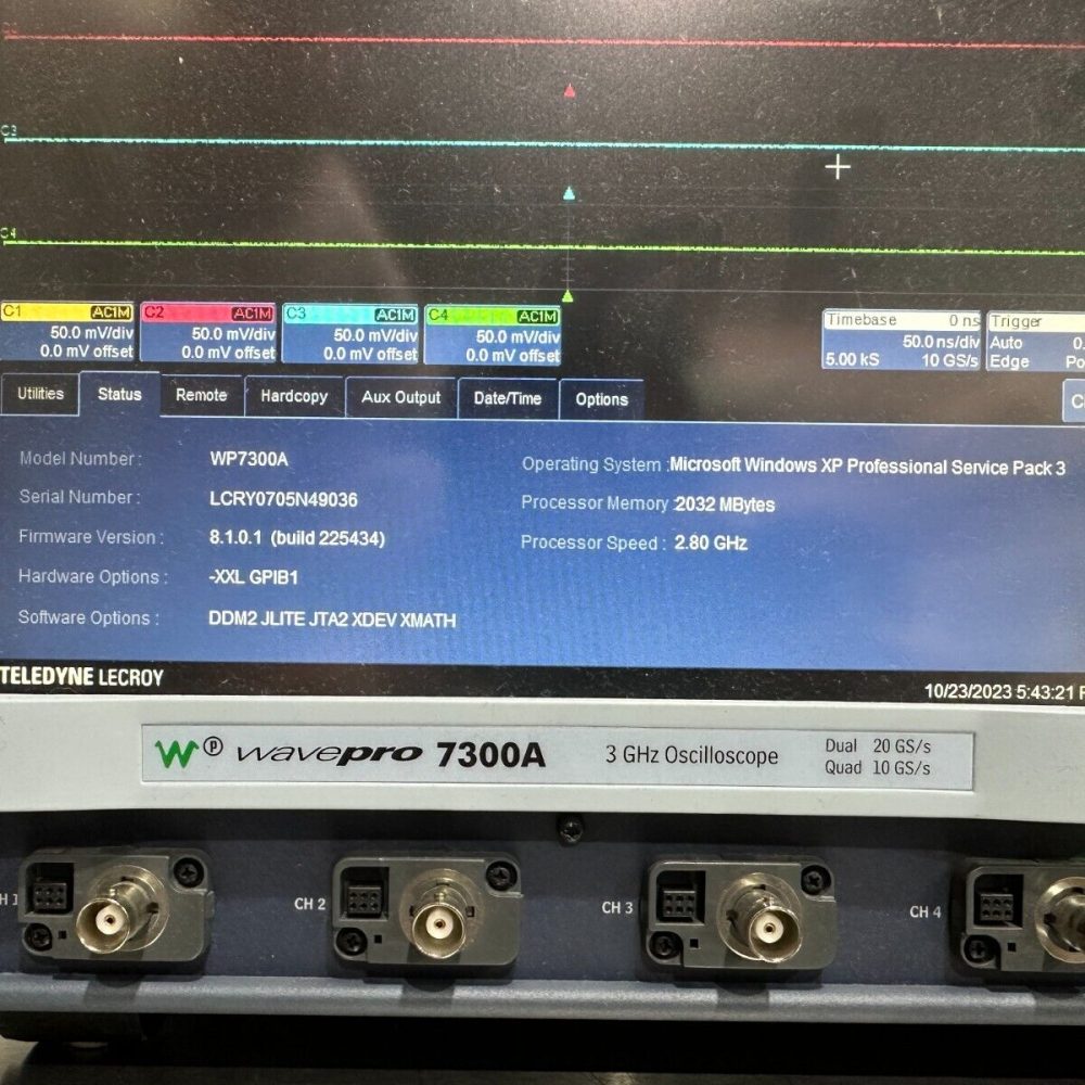 LeCroy WavePro 7300A Oscilloscope Opt DDM2 JLITE JTA2 XDEV XMATH, -XXL ...