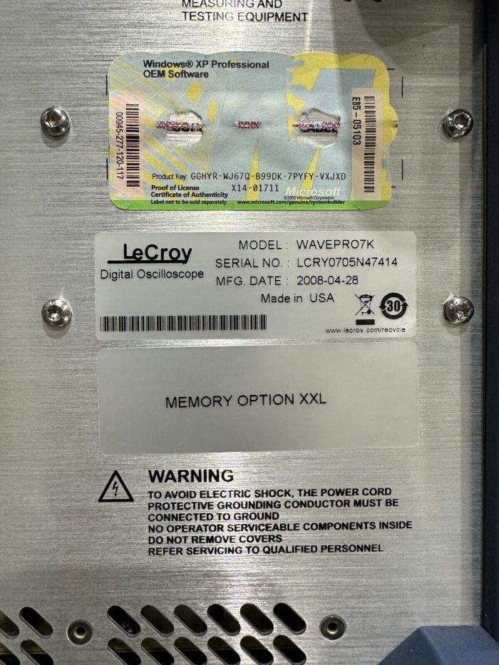 LeCroy WavePro 7300A Oscilloscope Opt DDM2 JLITE JTA2 XDEV XMATH, -XXL ...