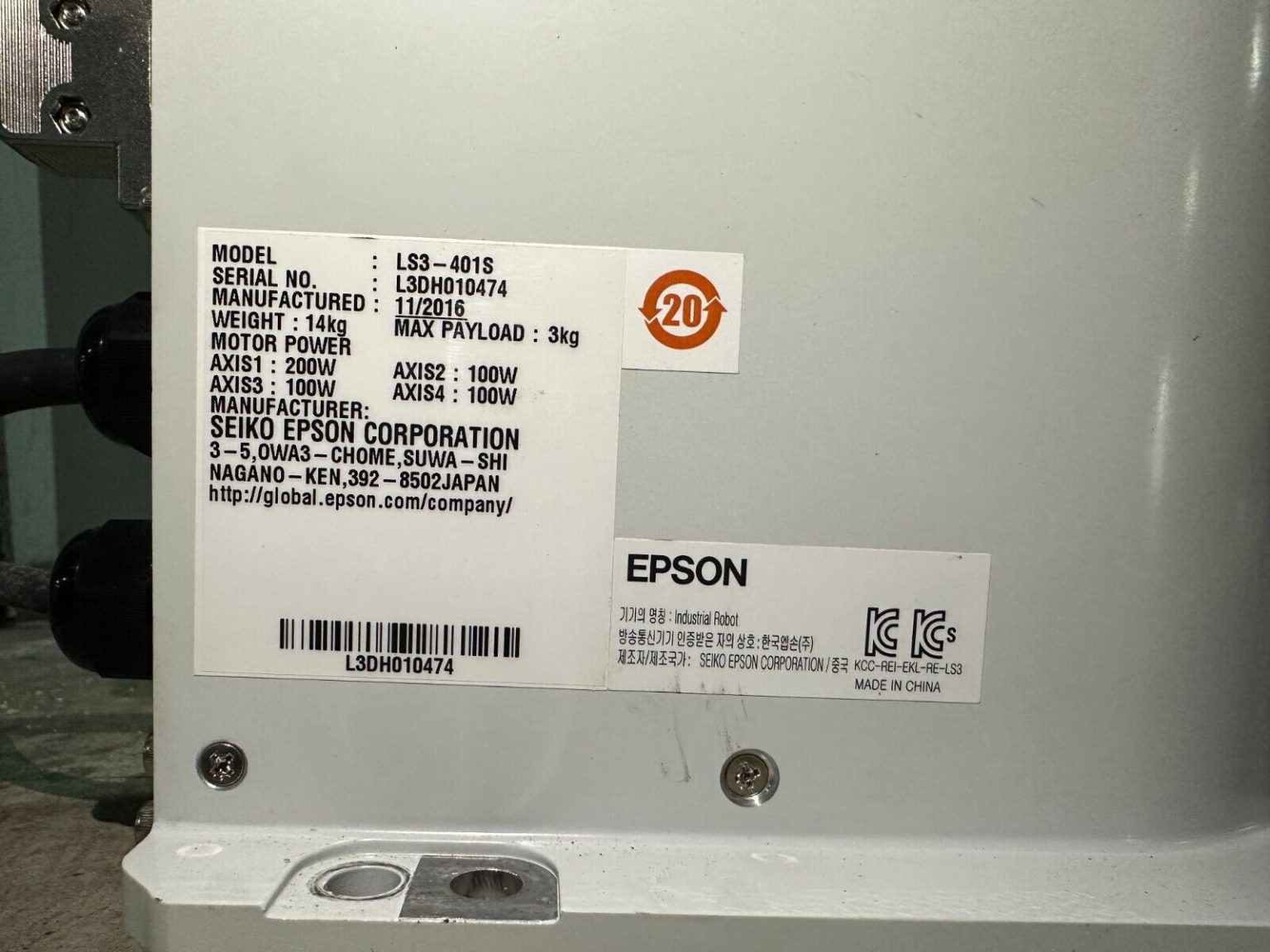Seiko Epson LS3-401S SCARA Robot with RC90 Controller – Novus Ferro Pte Ltd