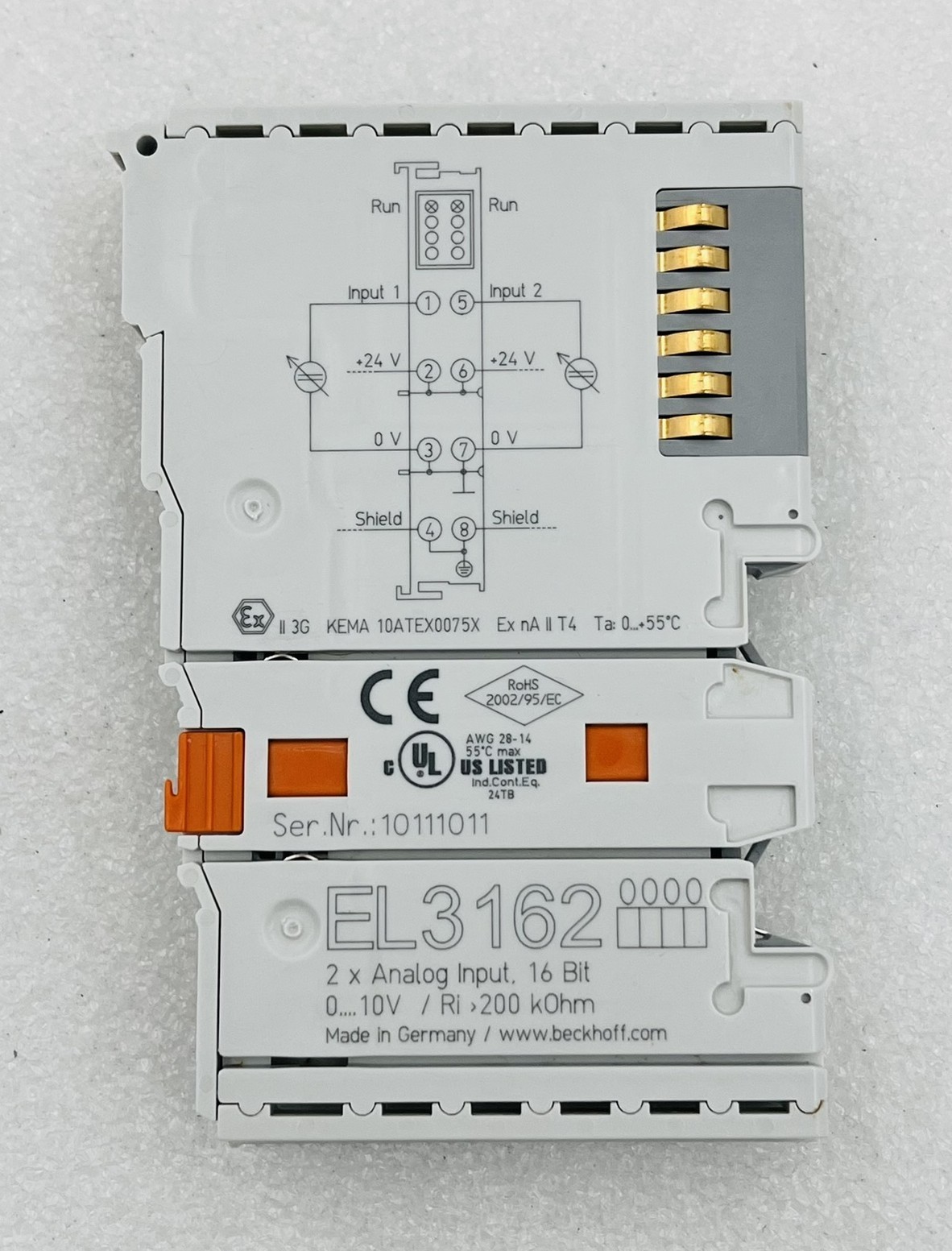 Beckhoff EL3162 2 x Analog Input – Novus Ferro Pte Ltd