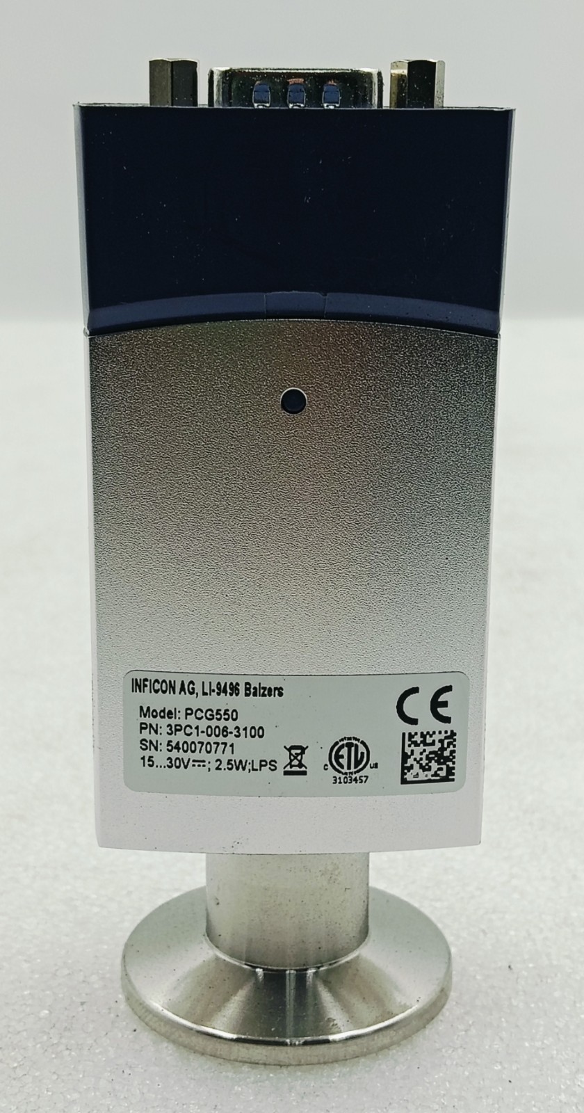 Inficon PCG550 LI-9496 Balzers Pirani Capacitance Diaphragm Gauge (Used ...