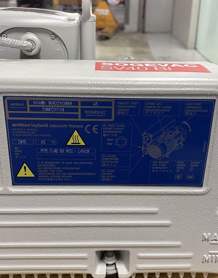 Leybold Sogevac SV 40 BI Rotary Vane Pump – Novus Ferro Pte Ltd