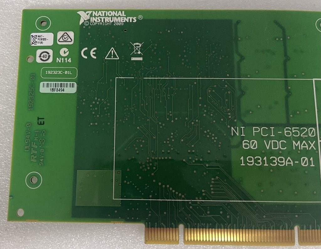 National Instruments NI PCI-6520 Industrial Digital PCI – Novus Ferro ...