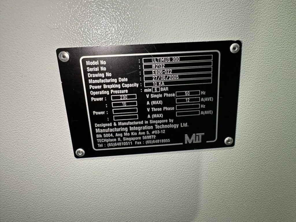 MIT ULTIMUS 300 Wafer Backside Laser Marker – Novus Ferro Pte Ltd