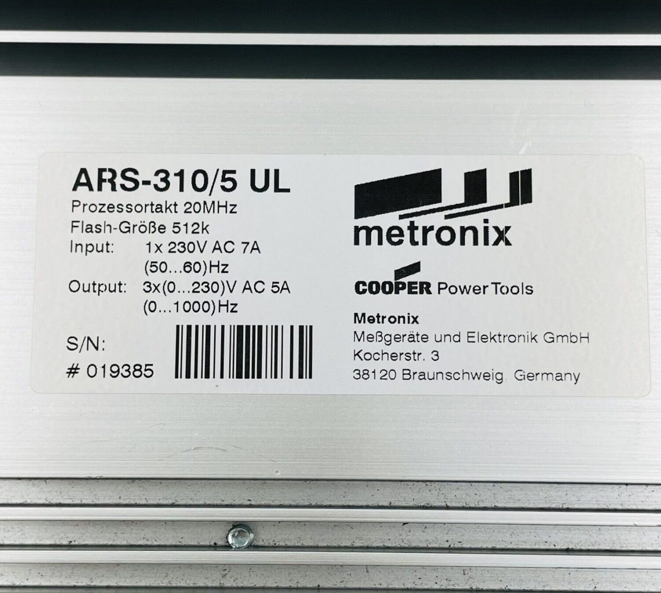 Metronix ARS-310/5 UL Servo Motor – Novus Ferro Pte Ltd