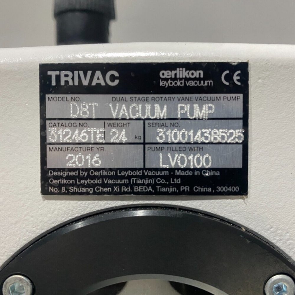 Leybold TriVac D8T Dual Stage Rotary Vane Vacuum Pump – Novus Ferro Pte Ltd